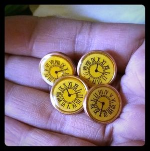 Vintage | Accessories | Vintage Lucite Clock Face Buttons | Poshmark